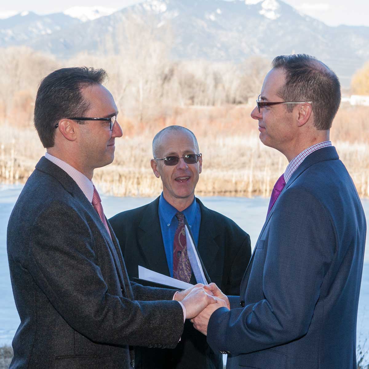 wedding-ceremony-two-men - Embracing Ceremony